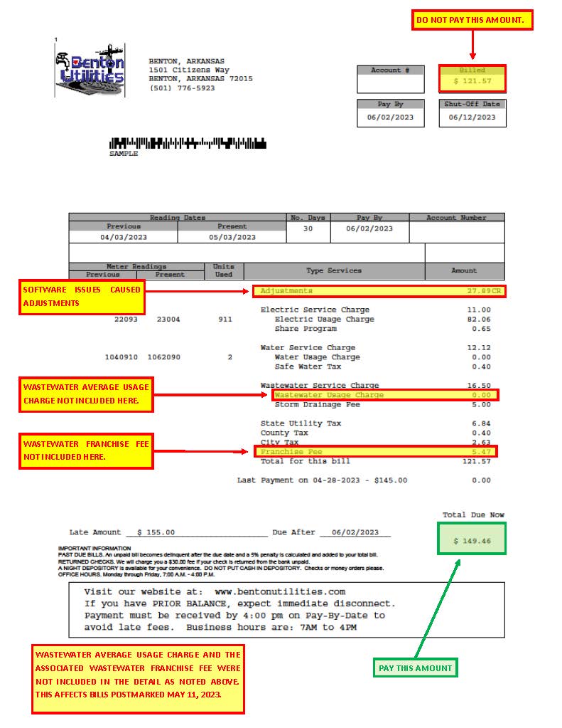 Bills & Billing Issues - 5/12/23 | Benton Utilities